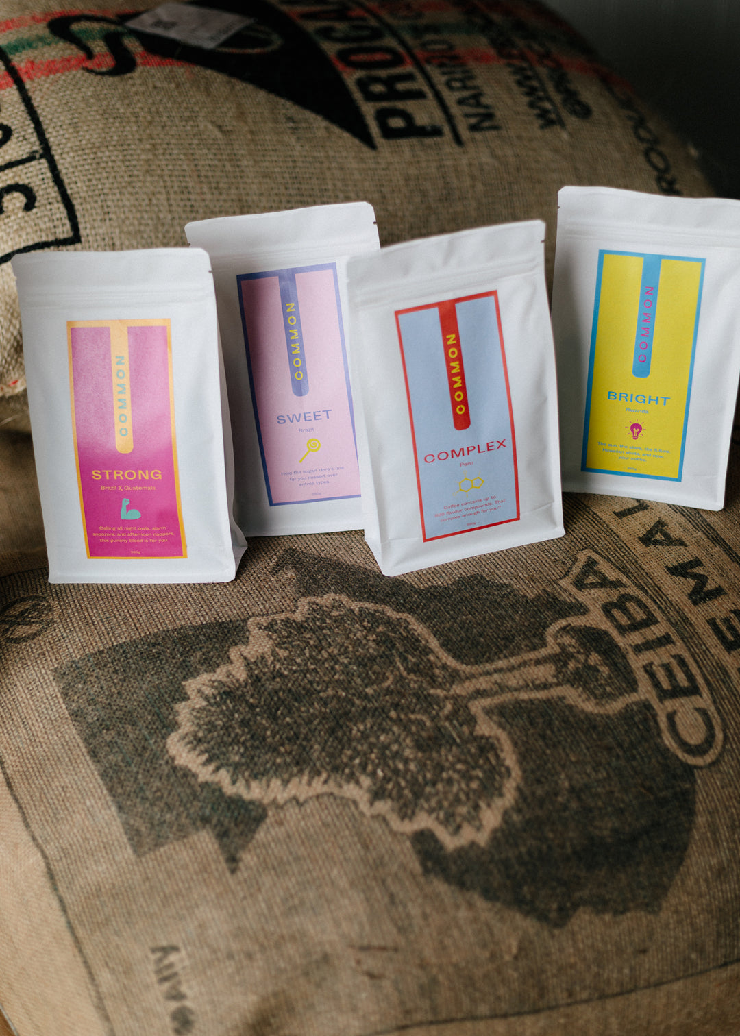 250g Coffee Tasting Pack – Strong, Sweet, Bright & Complex – Common Coffee